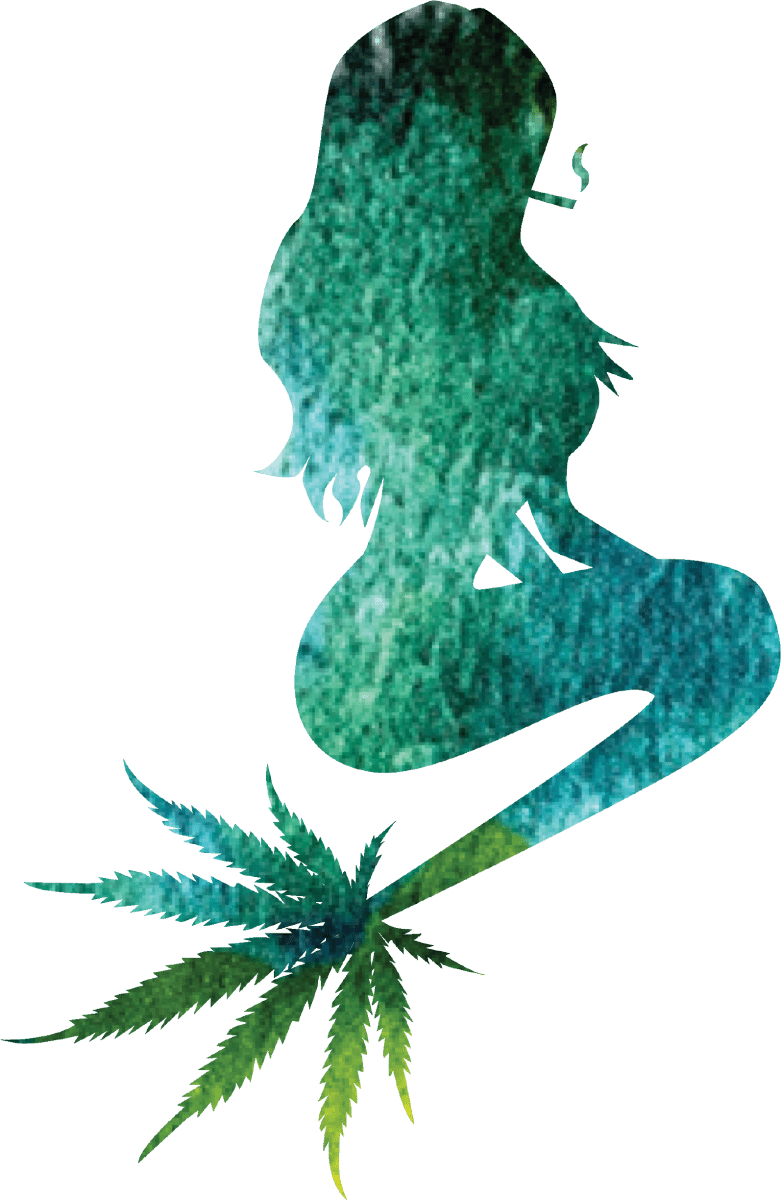 Watercolor Sativa Mermaid PNG File Watercolor Weed Mermaid PNG Cannabis ...